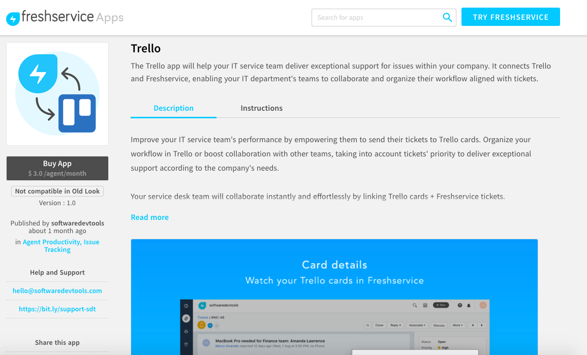 A Freshservice and Trello power-up to insert and create support tickets ...