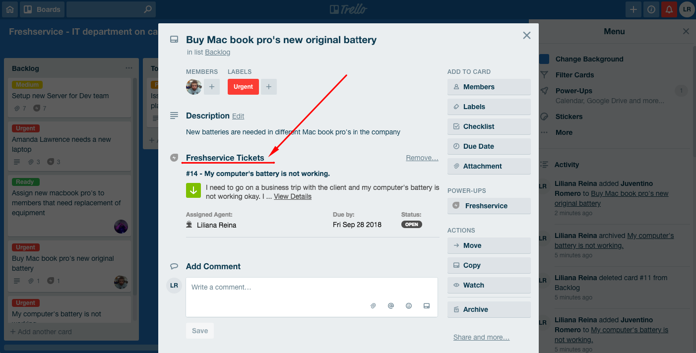 A Freshservice and Trello power-up to insert and create support tickets ...