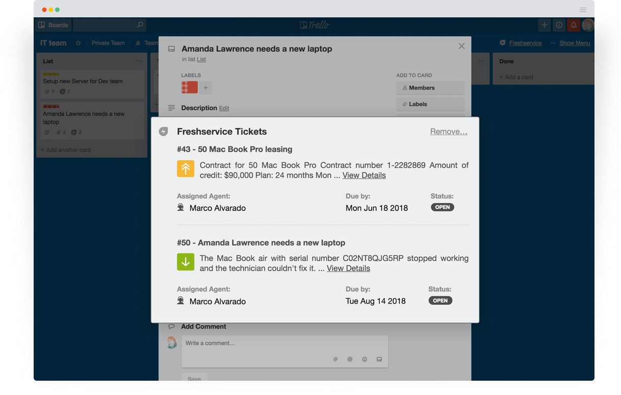 A Freshservice and Trello power-up to insert and create support tickets ...